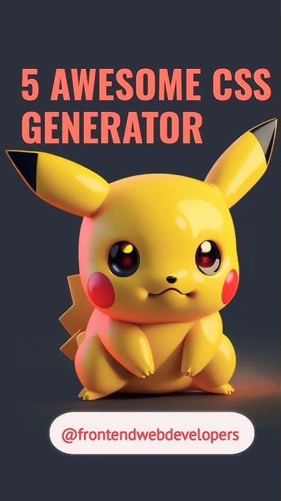 html css 5 awesome css generator shorts viral viralvideo