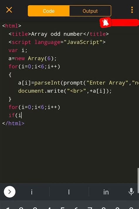 01 Javascript Array Program Using Odd Number Js Teachtechno
