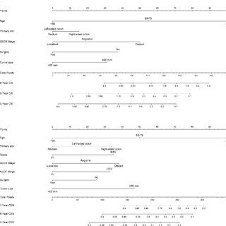Nomogram Predicting 1 3 And 5 Year A OS B And CSS Of Patients Download Scientific