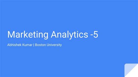 Webinar 05 Marketing Analytics With Python And Jupyter Notebook Pptx