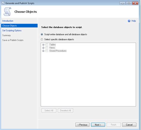 Generate Ddl For A Microsoft Sql Database Documentation