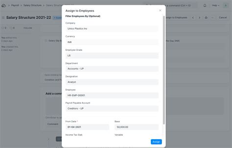 Salary Structure Assignment Oo Docs