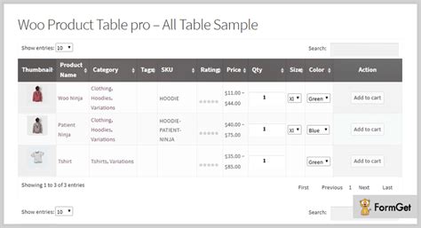 7 Table WordPress Plugins 2022 Free And Paid FormGet