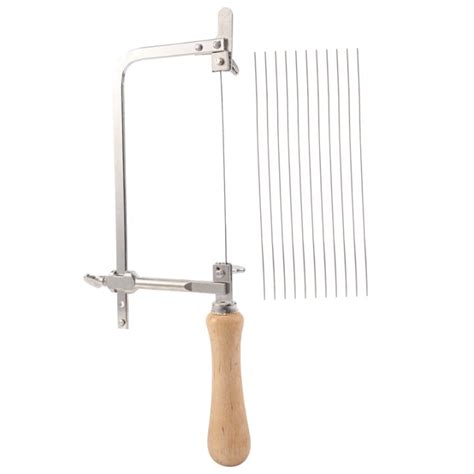 Coping Saw Steel Frame And 12 Pcs Diameter 1mm Wire Saw Accurate Cutting For Wood Metal