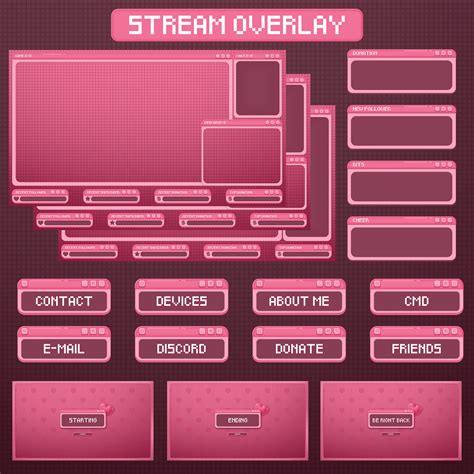Pink Stream Overlay Package Free Version Behance