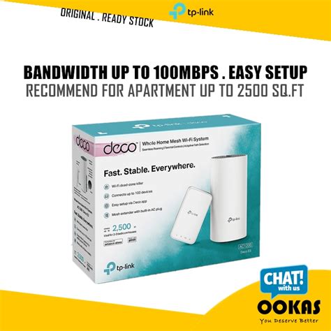 Tp Link Deco E Wireless Ac Whole Home Mesh Wifi Router System Pack Shopee Malaysia