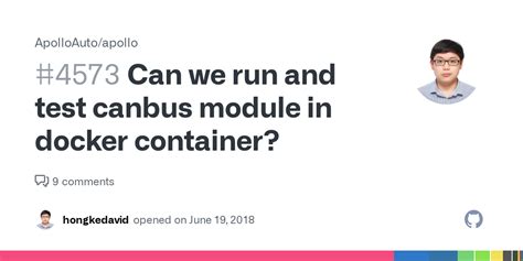 Can We Run And Test Canbus Module In Docker Container · Issue 4573 · Apolloautoapollo · Github