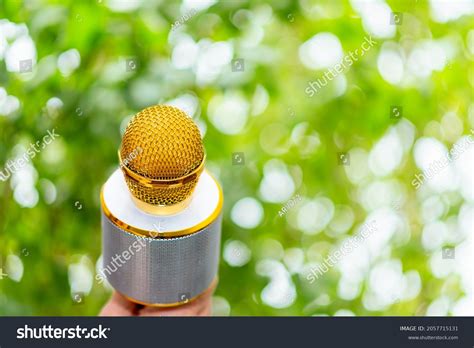Recording Microphone Green Background Over Royalty Free Licensable Stock Photos Shutterstock