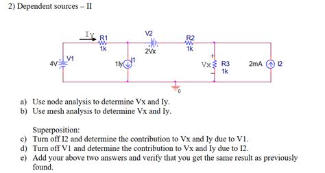 solved 2 dependent sources ii a use node analysis to