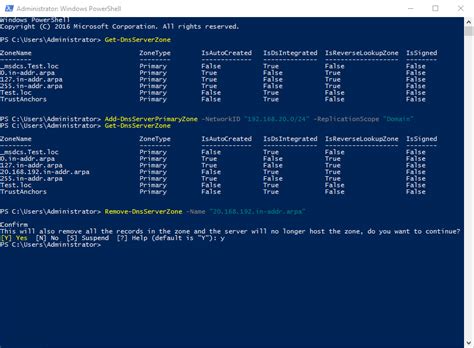 Configure Reverse Lookup Zone With Powershell Windows Server Core 2016 · Readandexecute