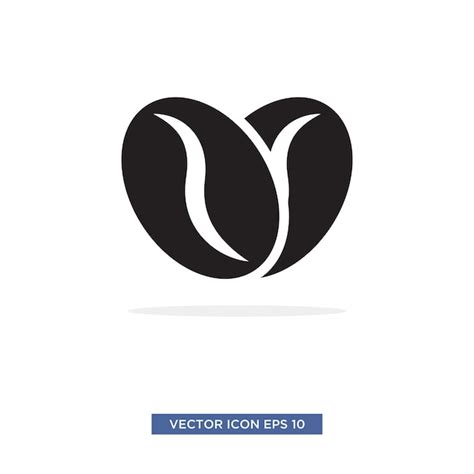 벡터 커피 콩 아이콘 프리미엄 벡터