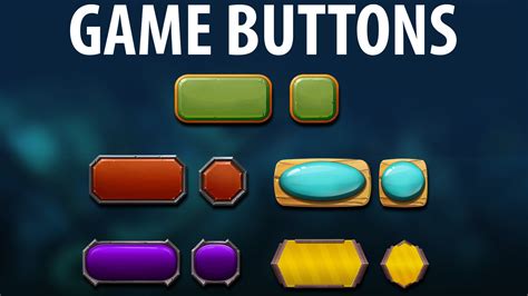 Artstation Game Buttons Game Assets