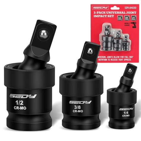 Impact Universal Joint Socket Swivel Set 3 Piece 12 38 14 Flexible Socket Swivel Set Impact Universal Joint Socket Swivel Set 3 Piece 12 38 14 Flexible Socket Swivel Set