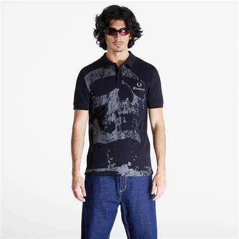 Mens Clothing Fred Perry X Pleasures Skull Shirt Black Footshop