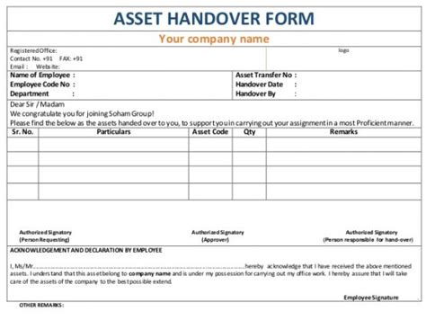 Handover Template 32 Templates Front