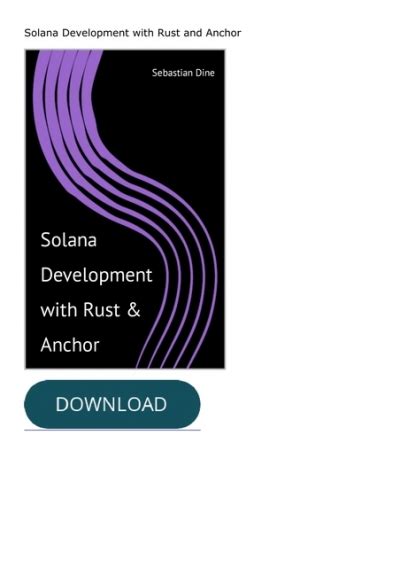 Download Solana Development With Rust And Anchor