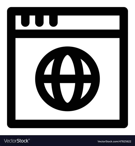 Web Browser Window For Displaying Information Vector Image