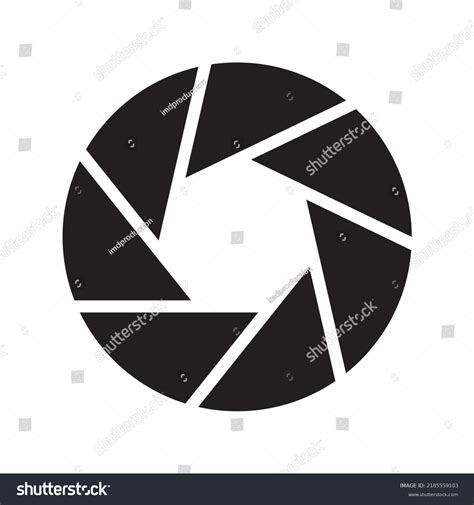 Camera Shutter Objective Icon Aperture Symbol Stock Vector Royalty Free 2185559103 Shutterstock