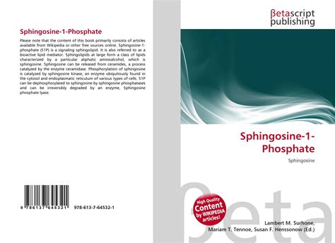 Sphingosine 1 Phosphate 978 613 7 64532 1 6137645320 9786137645321