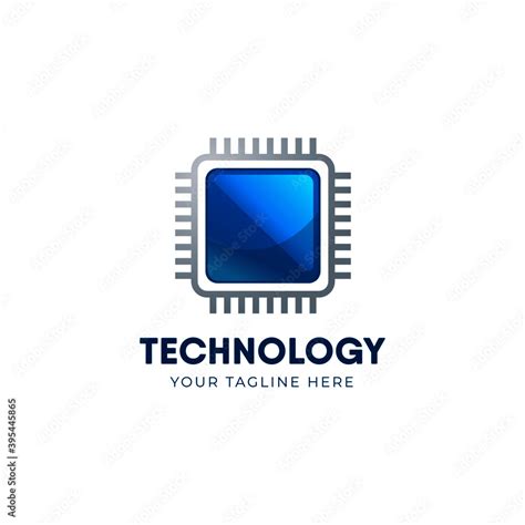 Microchip Logo Technology Symbol Isolated On White Background For Your Tech Company Logo