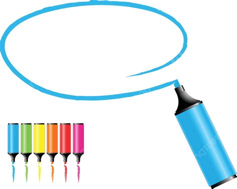 Marker Pens With A Selected Area Note Write Pen Vector Note Write