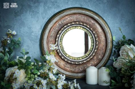 Декор зеркала своими руками Украсить зеркало Зеркало своими руками Винтажное зеркало