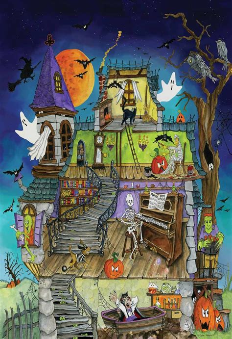 Spooky Halloween 100 Piece Jigsaw Puzzle By Vermont Christmas Company