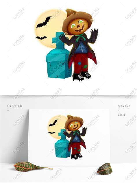 만화 귀여운 할로윈 재미 메이크업 악마 호박 박쥐 유령 요소 일러스트 Png 및 벡터 이미지 무료 다운로드 Lovepik