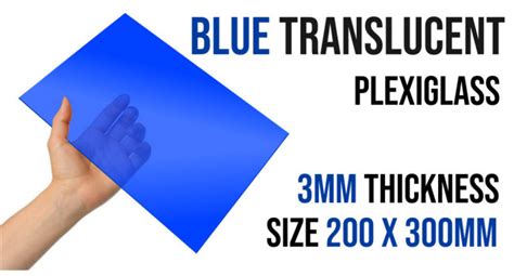 Plexiglass 200x300 3mm Clear Blue Micro Robotics