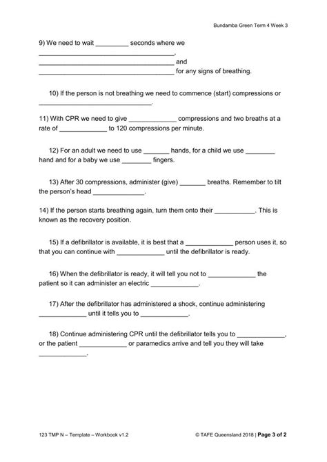 Administering Cpr Online Exercise For Live Worksheets