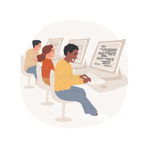 Web Development And Programming Languages Basics Isolated Cartoon Vector Illustration Stock