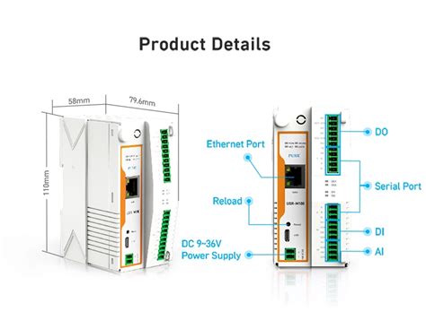 Pusr M100 Eth Industrial Remote Edge Computing Iot Io Gateway Support Rs485 232 Ethernet Modbus
