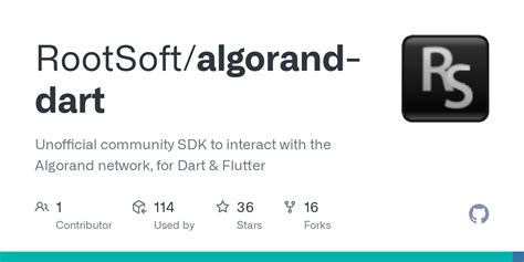 Github Rootsoftalgorand Dart Unofficial Community Sdk To Interact