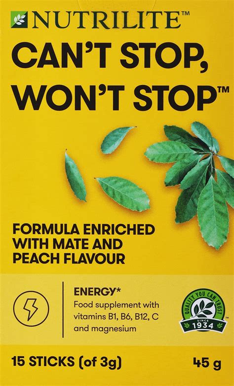 Amway Nutrilite Cant Stop Wont Stop Suplement Diety Mix Energii O