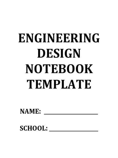 Mesa S Engineering Notebook Template Pdf Design Prototype
