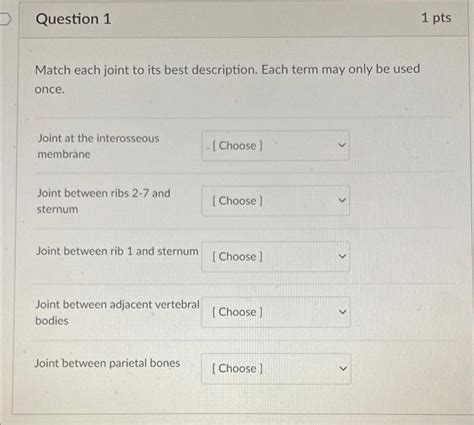 Solved Each Term Synchondrosis Synovial Symphysis Chegg Com