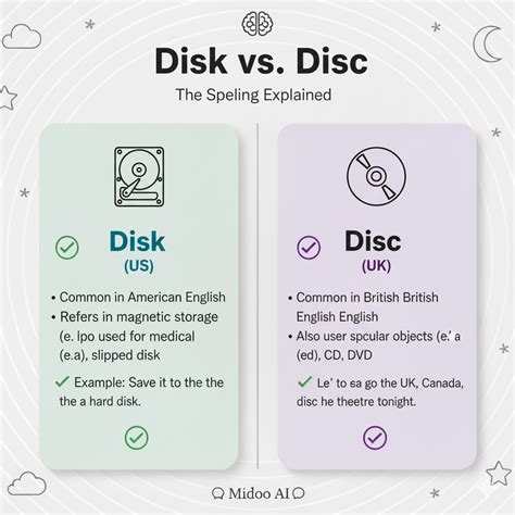 Disk Vs Disc Whats The Difference In Spelling And Meaning Midoo Ai