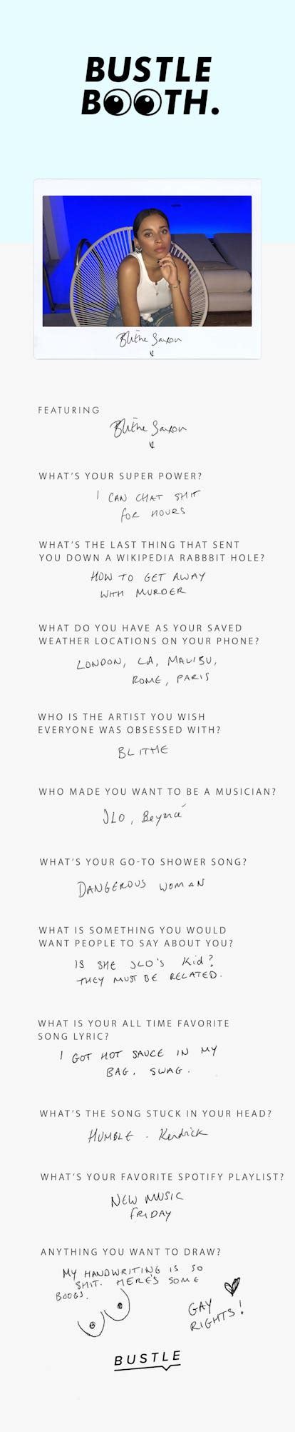 Singer Songwriter Blithe Takes On The Bustle Booth