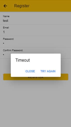 Timeout Alert Displayed With No Log Errors Ionic Framework Ionic Forum