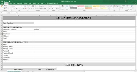 Litigation Management Case Tracker Excel Format Easy To Useedit Etsy