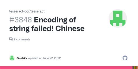 Encoding Of String Failed Chinese · Issue 3848 · Tesseract Ocr