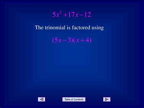 PPT Factoring Trinomials A 1 Ac Method PowerPoint Presentation ID 766494