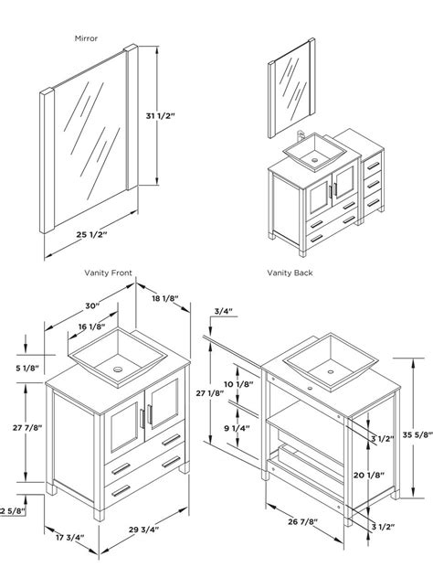 Dimensions Of Bathroom Sink