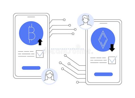 Cryptocurrency Transaction Abstract Concept Vector Illustration Stock Vector Illustration Of