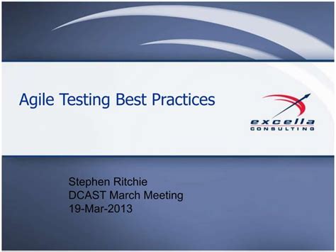 Agile Testing Best Practices Pptx