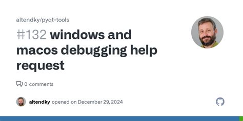 windows and macos debugging help request · issue 132 · altendky pyqt tools · github