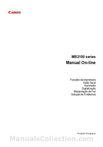 Canon MAXIFY MB2140 MB2100 series PDF User Manual Windows Português v 1 0 download