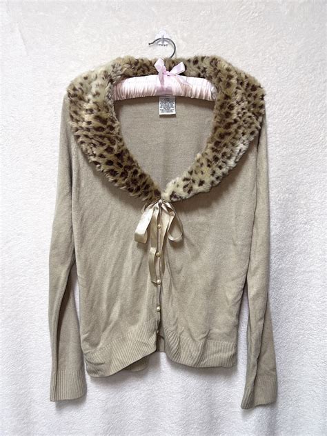 레오파드 호피 퍼 가디건 오네갸루 펑크 Y2k 오리엔탈 핀터 페어리 후루츠패밀리