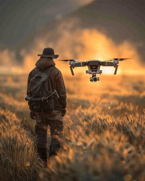Premium Photo A Farmer Using Drone Crop Background