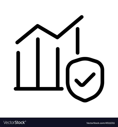 Graph Protection Icon Royalty Free Vector Image